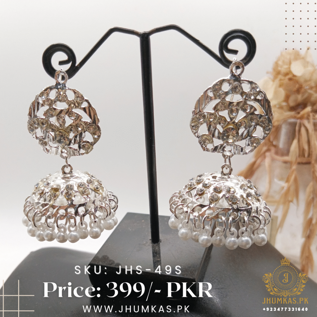Fancy Jhumka – Jhumkas Earrings – Oxidized, Meenakari, Bridal, Silver ...